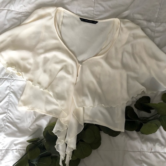 Zara | Tops | Zara Butterfly Sleeve Blouse | Poshmark
